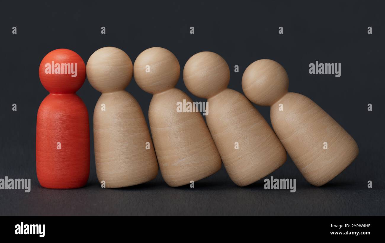 Standing out from the crowd. Success, Individuality, uniqueness ...