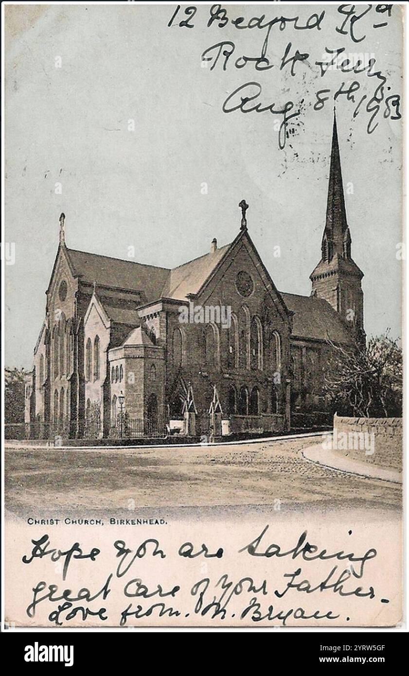 Christ Church Oxton 1903 Stock Photo - Alamy