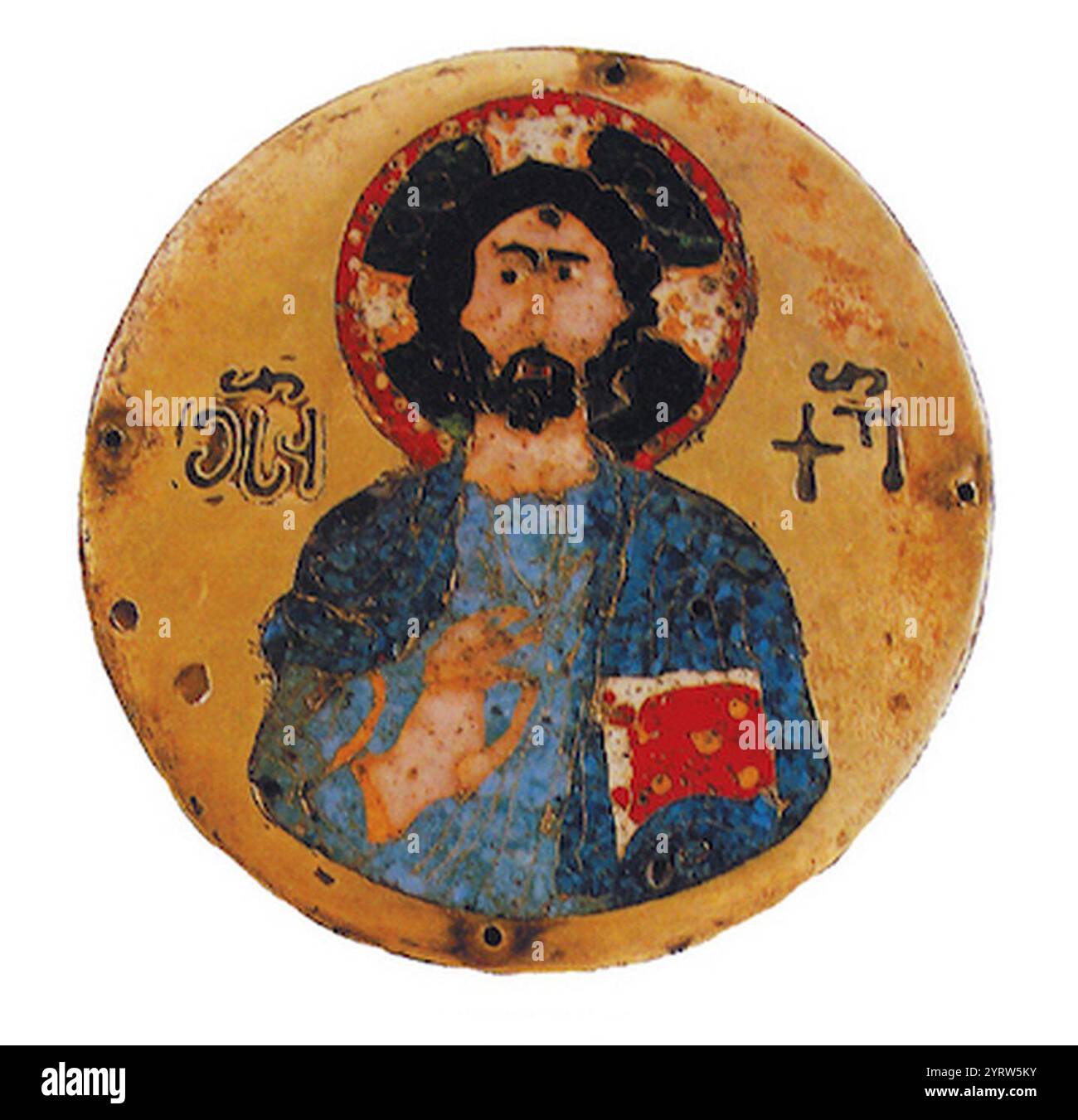 Christ medalion from Michael archangel icon Stock Photo - Alamy