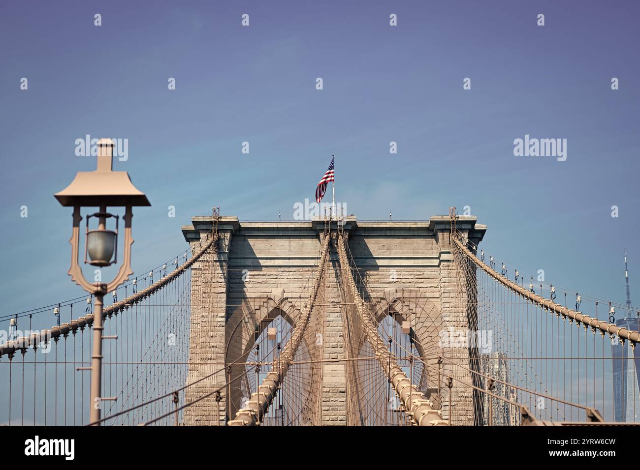 Brooklyn bridge of New York city. New York bridge connecting Manhattan ...