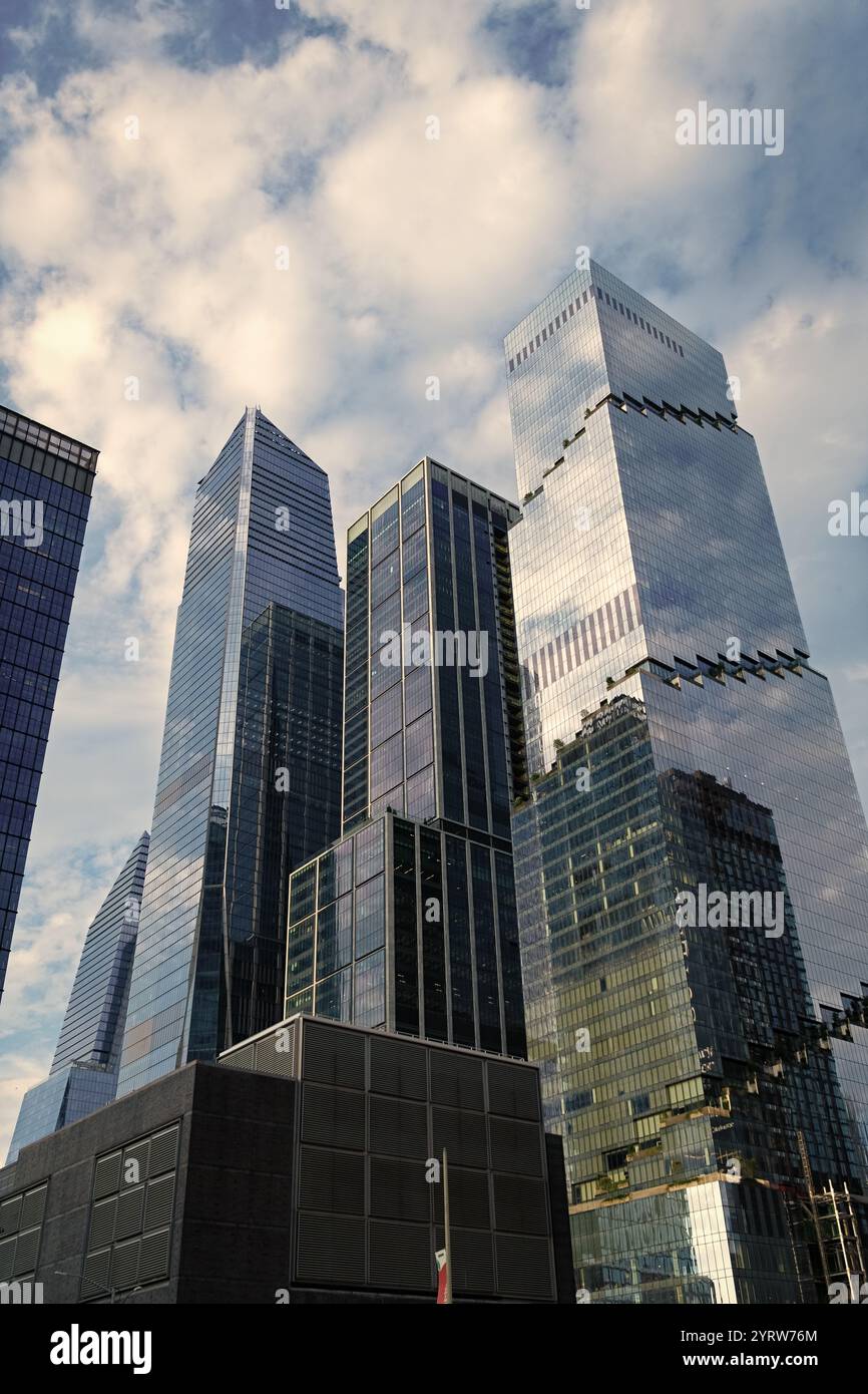 Skyscraper building facades. Modern city perspective. Skyscraper in ...