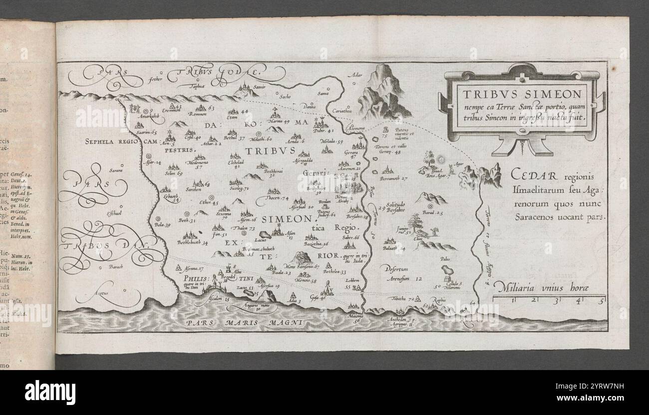 Christian van Adrichem 1590 map Tribus Simeon nempre ea Terræ Sanctæ ...