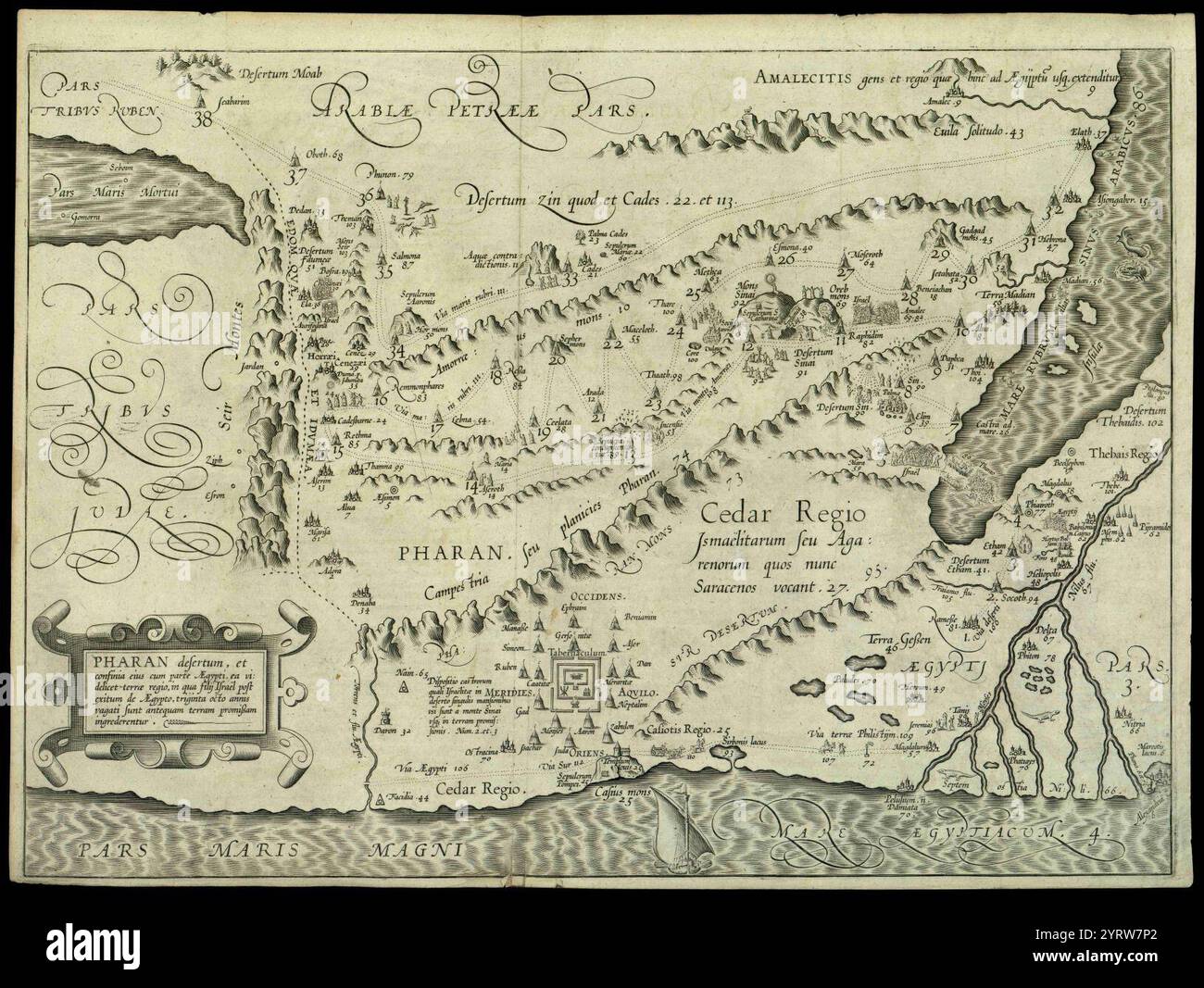 Christian van Adrichem, Pharan desertum, et confinia eius cum parte ...