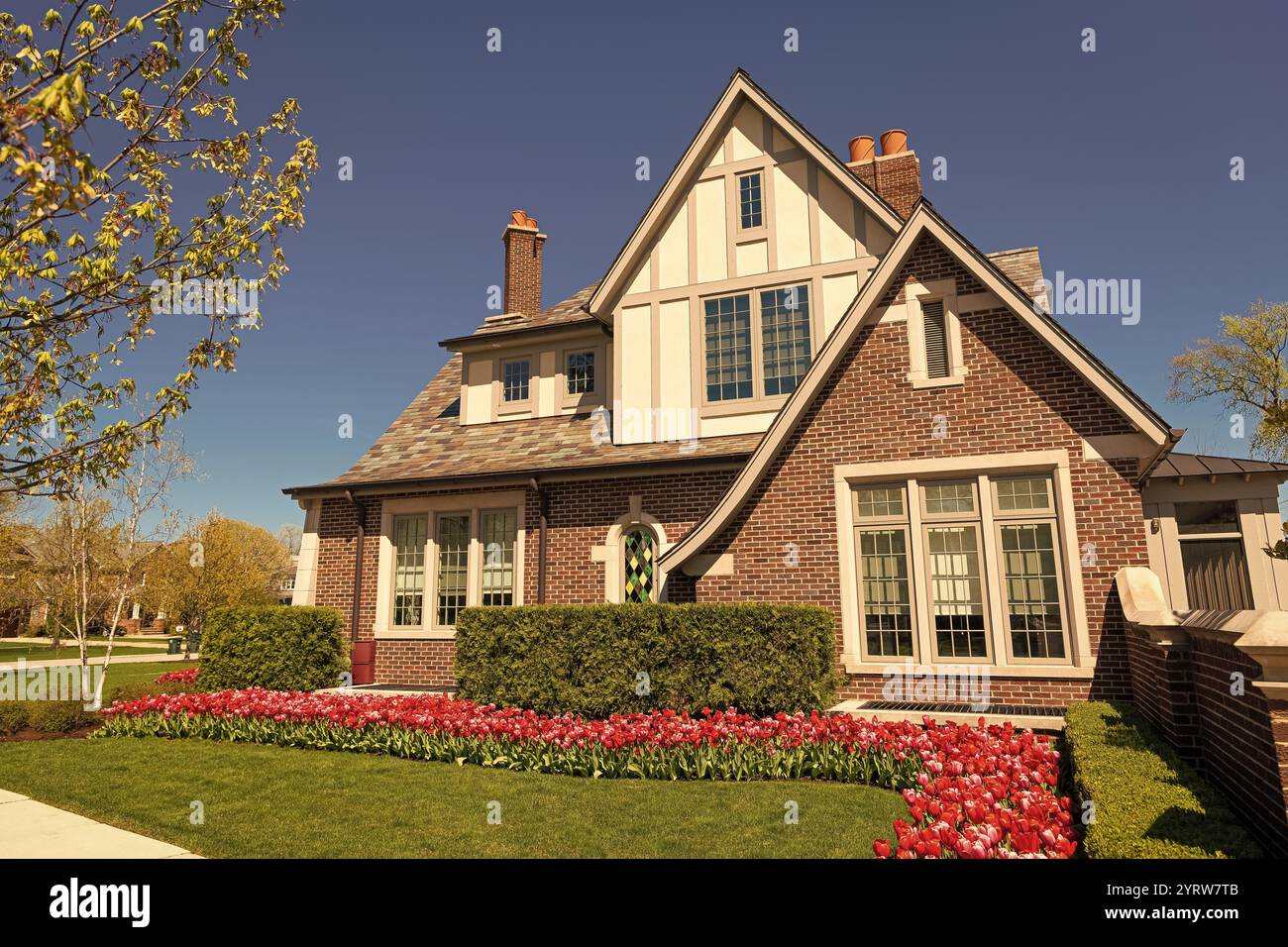 suburban cottage architecture. modern suburb house. residential ...