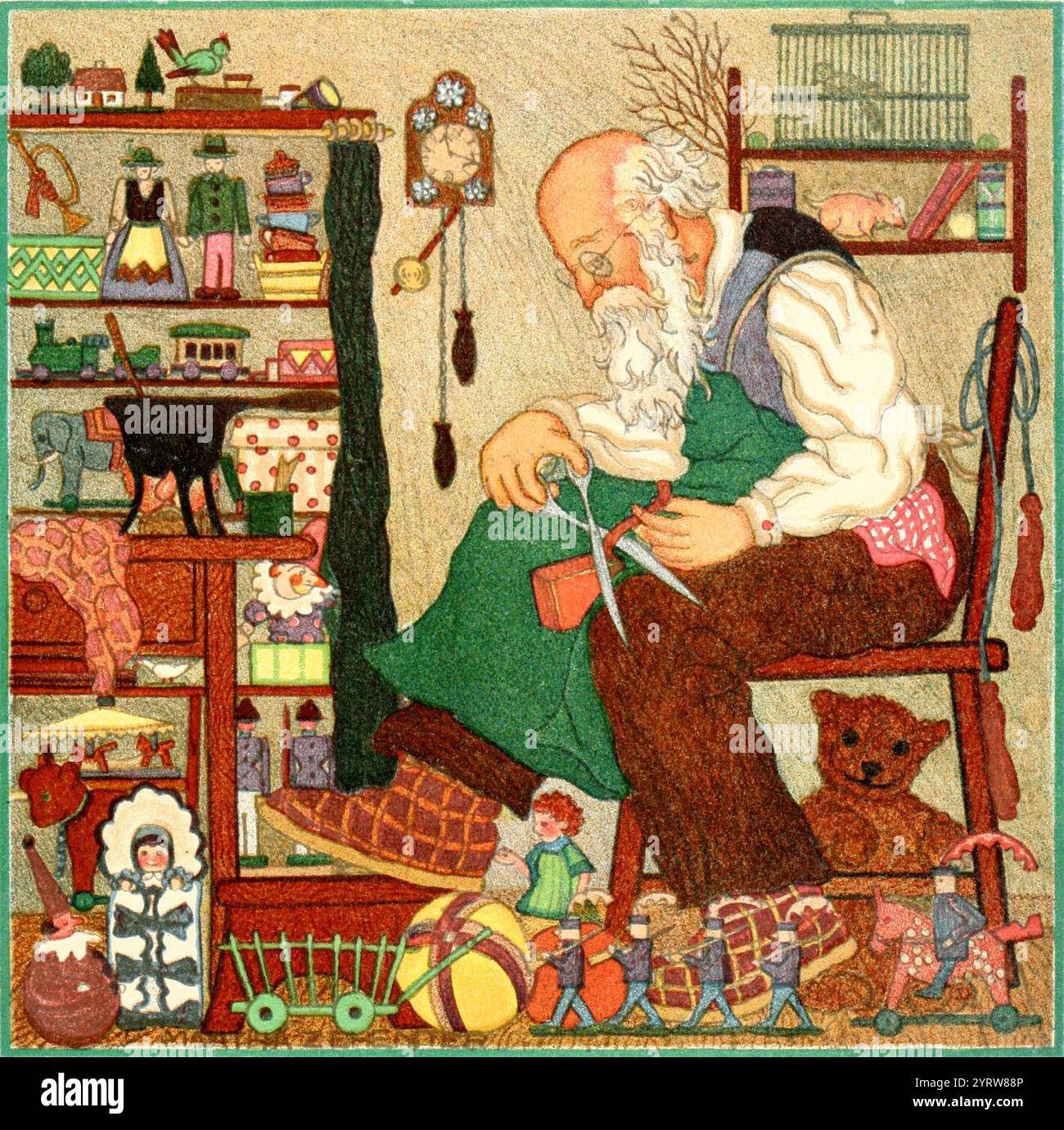 Christmas pictures by children (1922) color plate 02 Stock Photo - Alamy