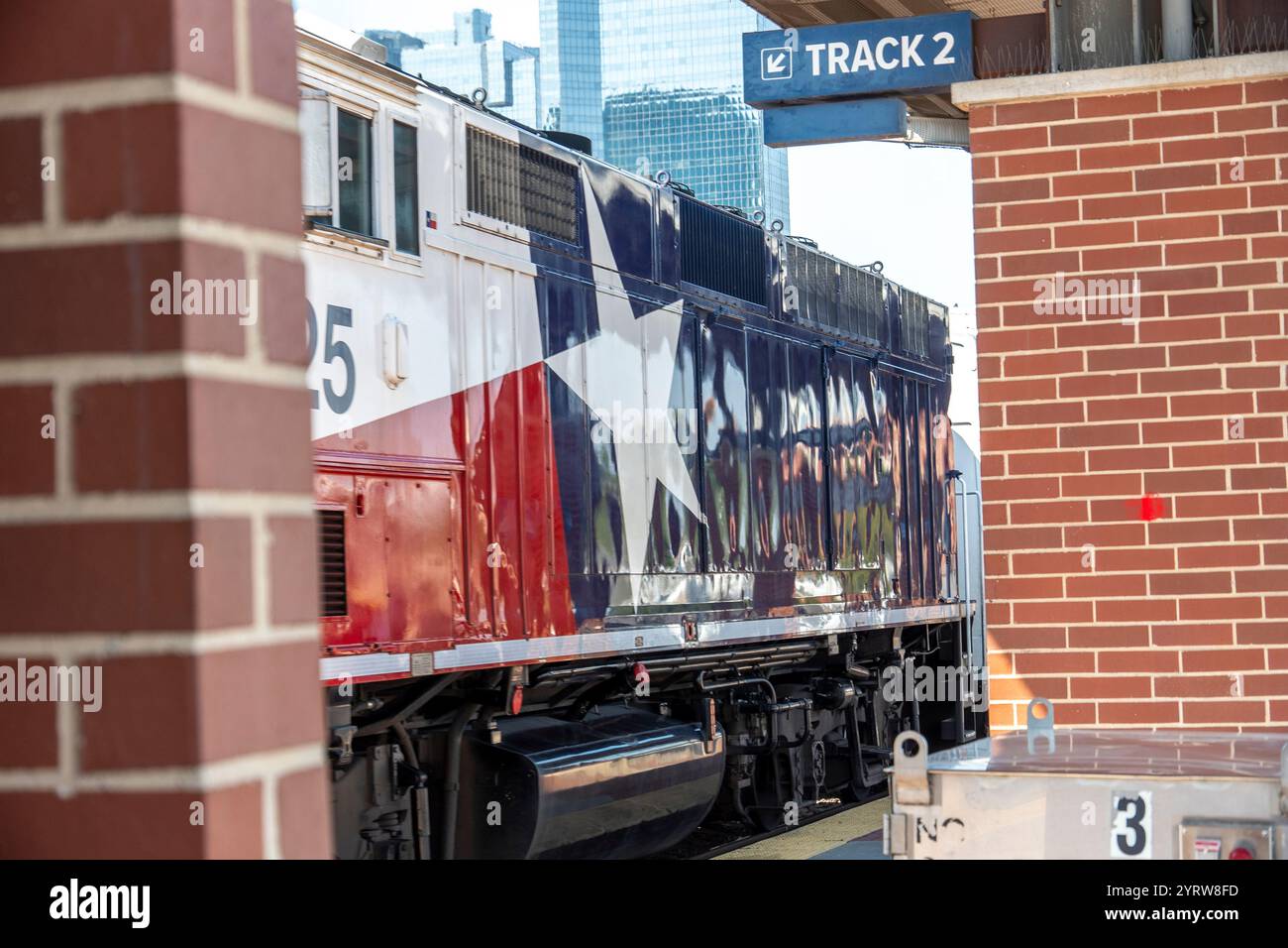 Train arrives in Dallas, connecting commuters in Texas Stock Photo - Alamy