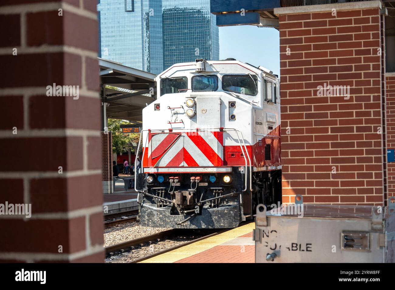 Train arrives in Dallas, connecting commuters in Texas Stock Photo - Alamy