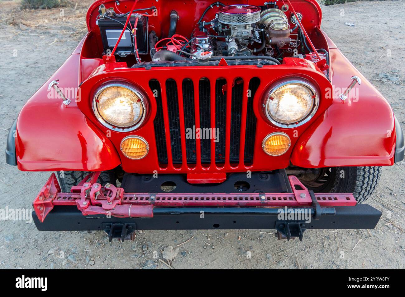 a red car in arizona Stock Photo - Alamy