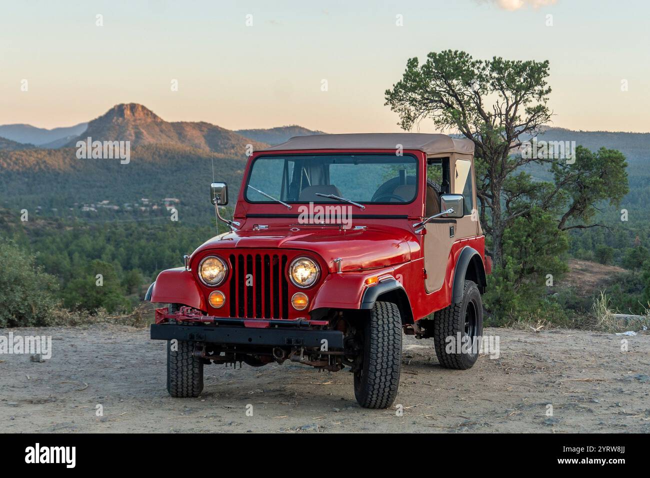 a red car in arizona Stock Photo - Alamy