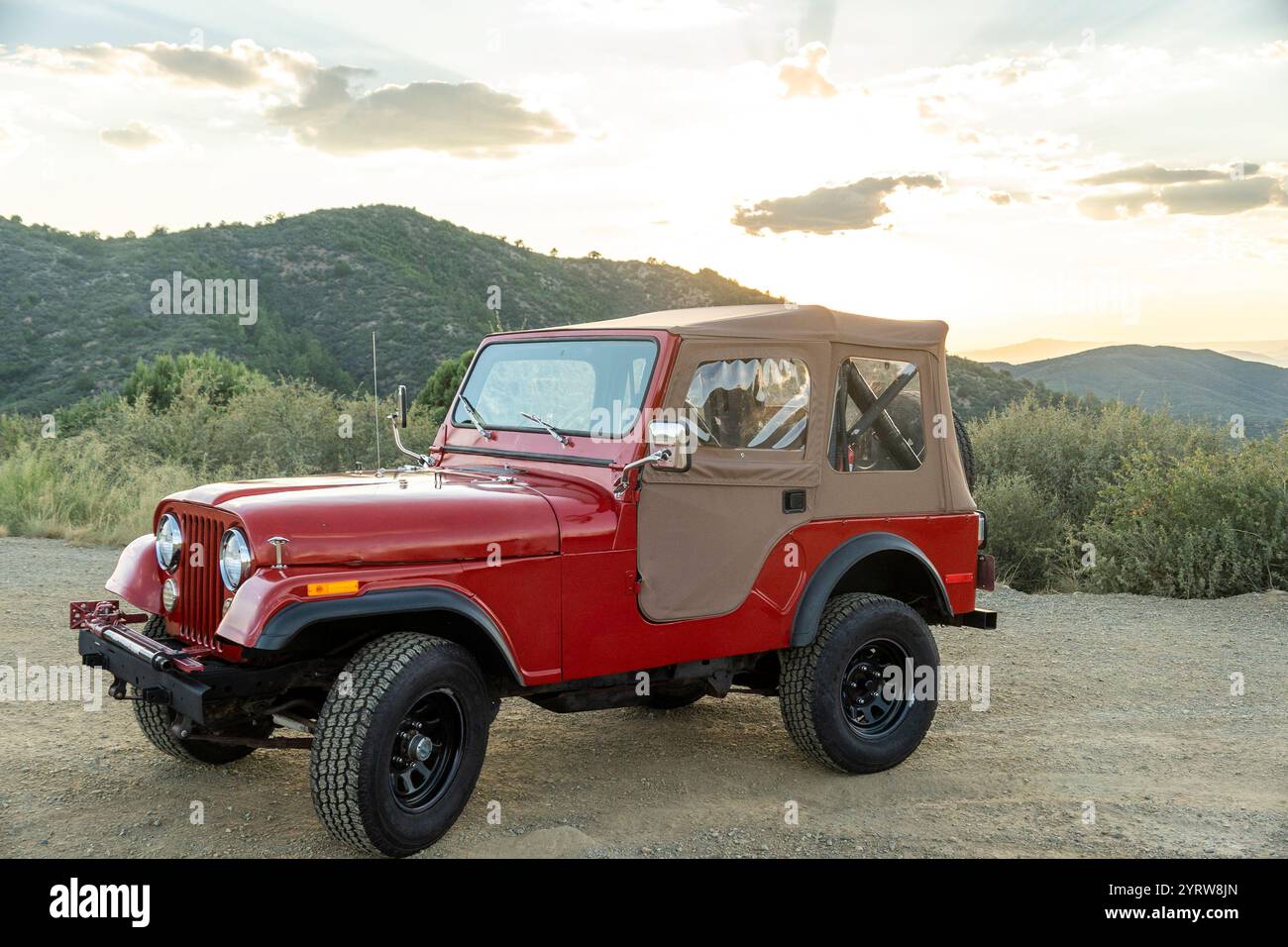 a red car in arizona Stock Photo - Alamy