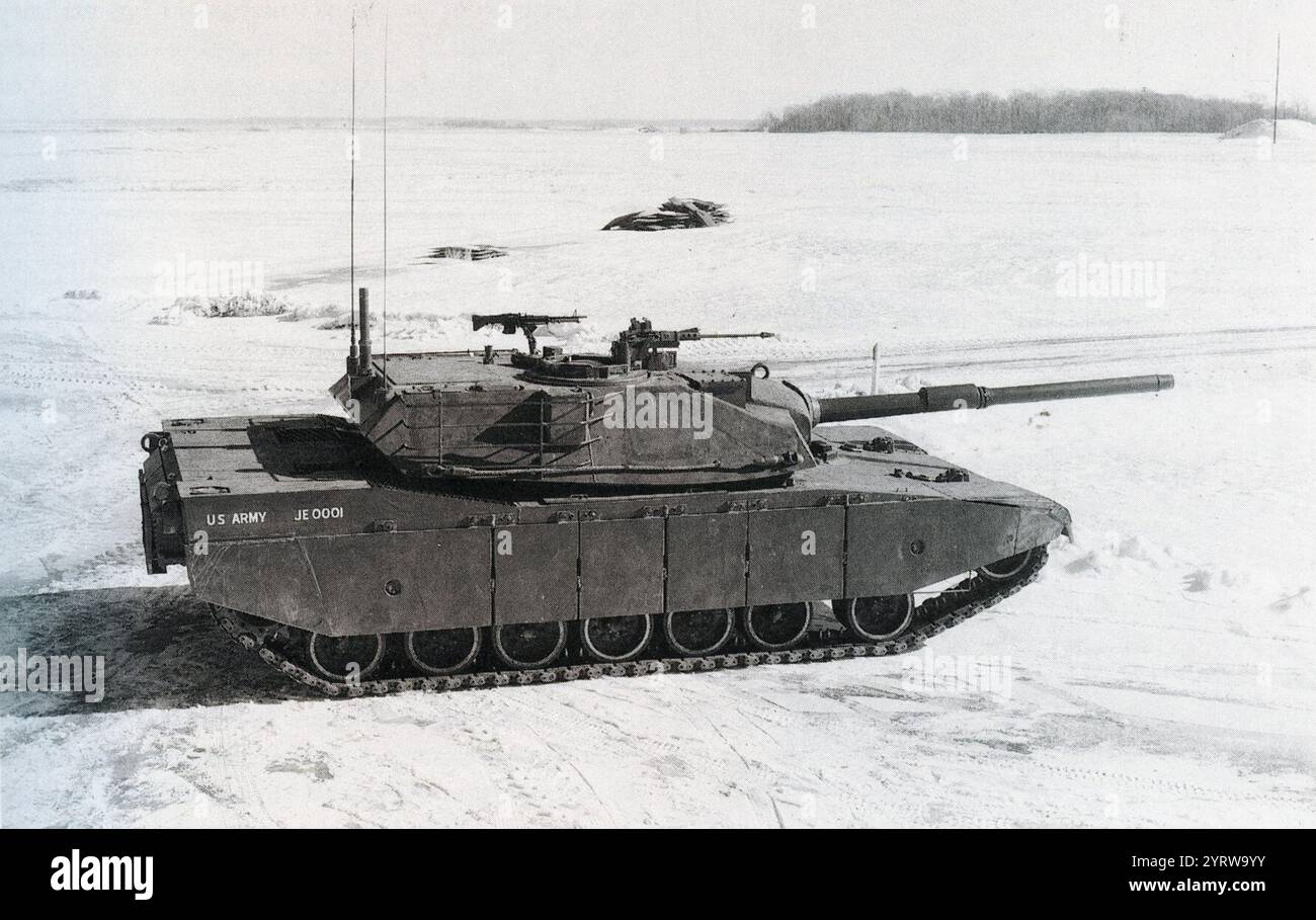 Chrysler XM1 Abrams validation phase new turret Stock Photo - Alamy