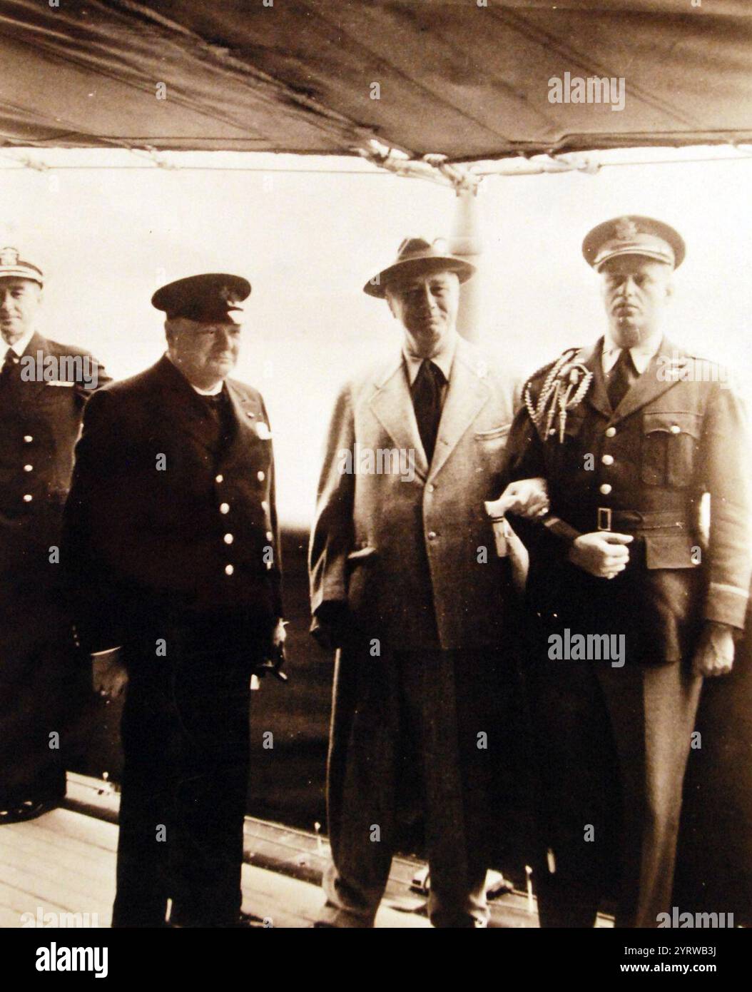 Churchill joins FDR aboard USS Augusta for Atlantic Charter meeting ...