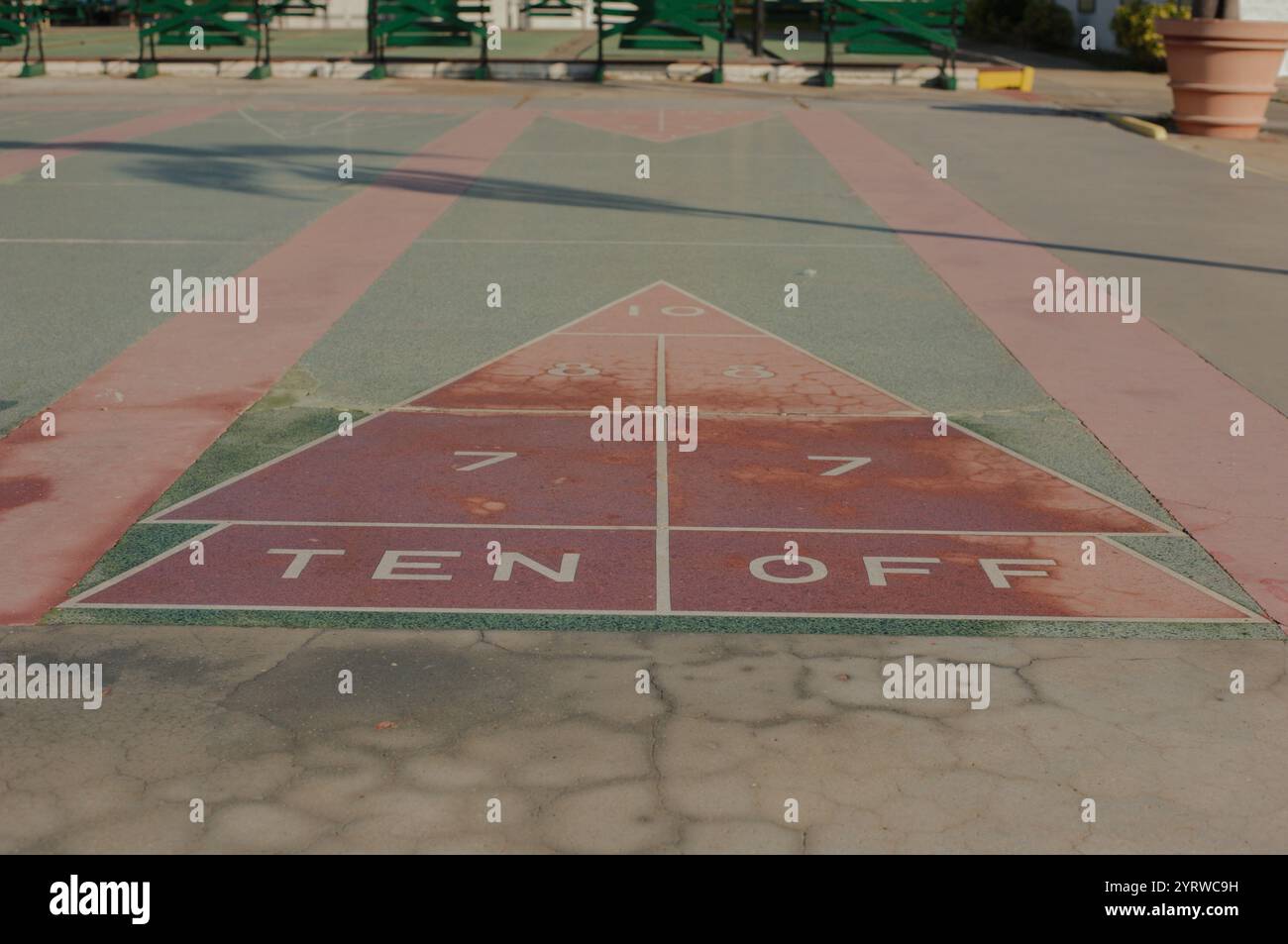 Close wide view of the white painted triangle section of an outdoor ...