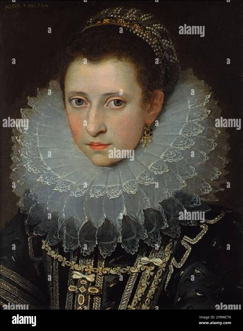 Circle of Frans Pourbus the Younger - Portrait of unknown lady Stock Photo - Alamy