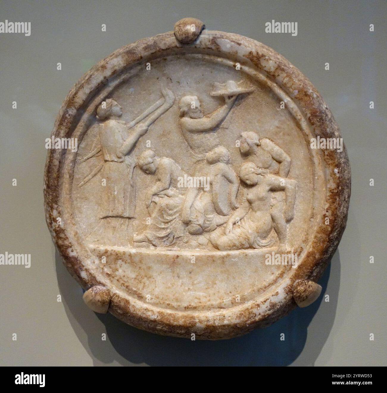 Circular Dionysian relief Stock Photo - Alamy