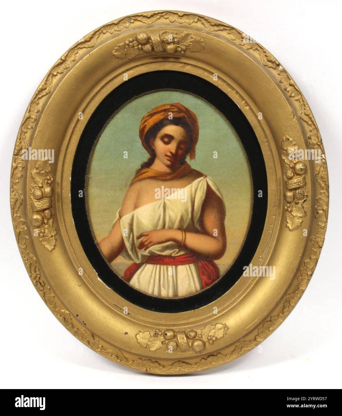 Circular Portrait of a Neapolitan Woman, XIX century Stock Photo - Alamy