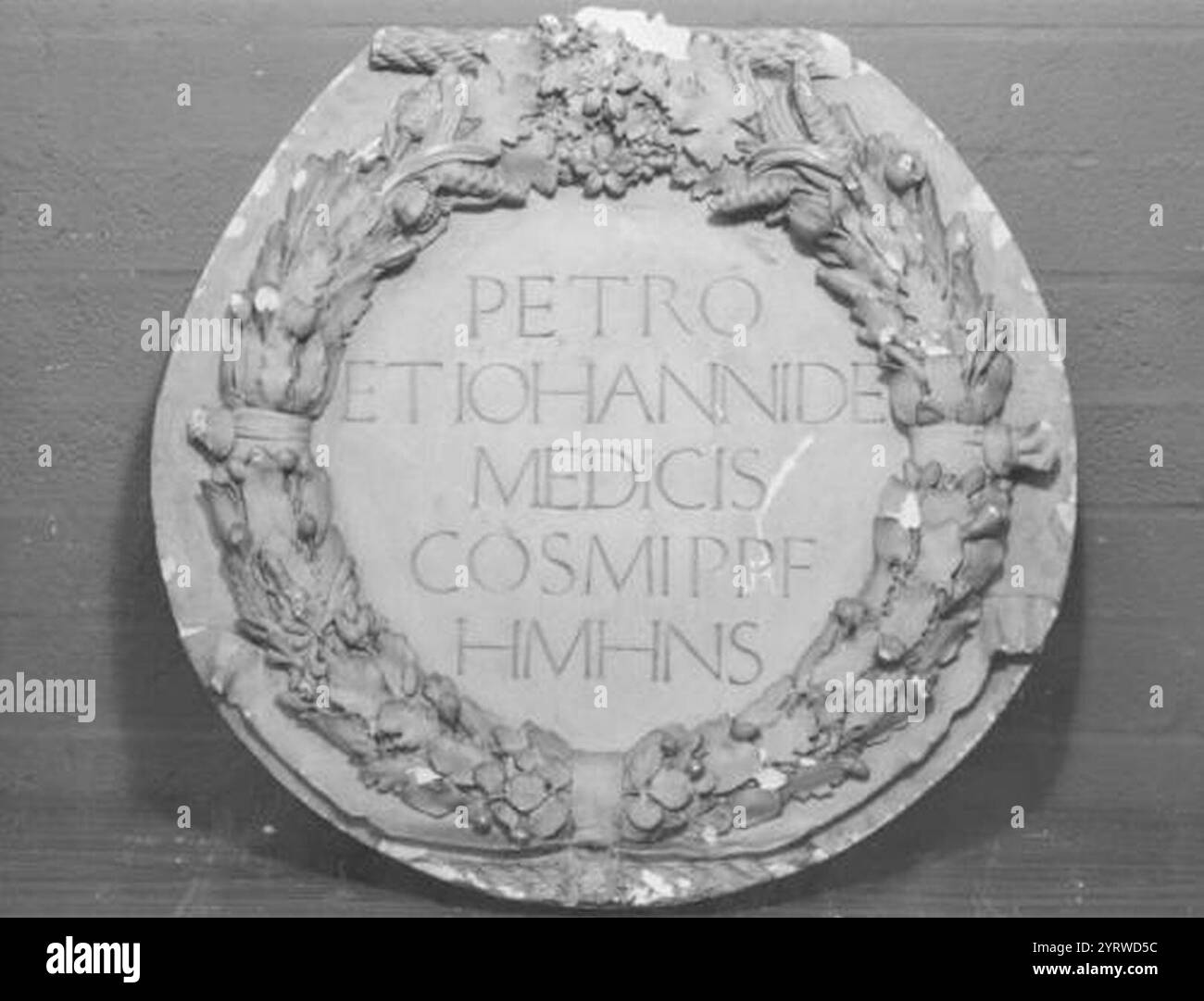Circular Tablet - Part of Monument to Giovanni and Pietro Medici Stock ...