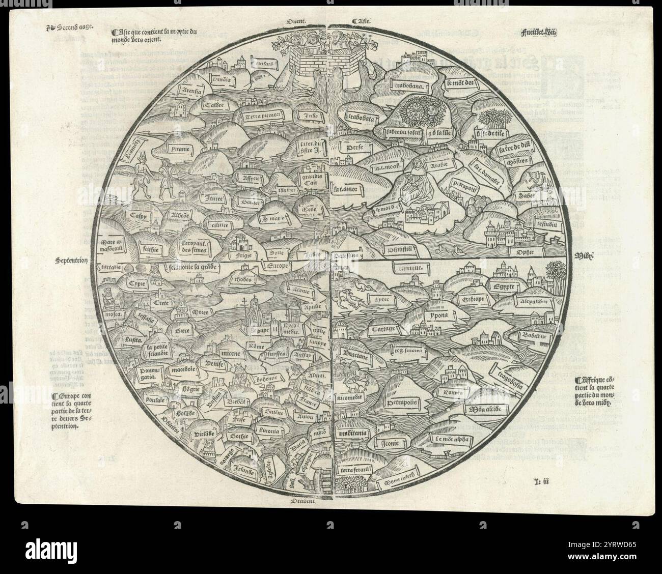Circular world map Stock Photo - Alamy