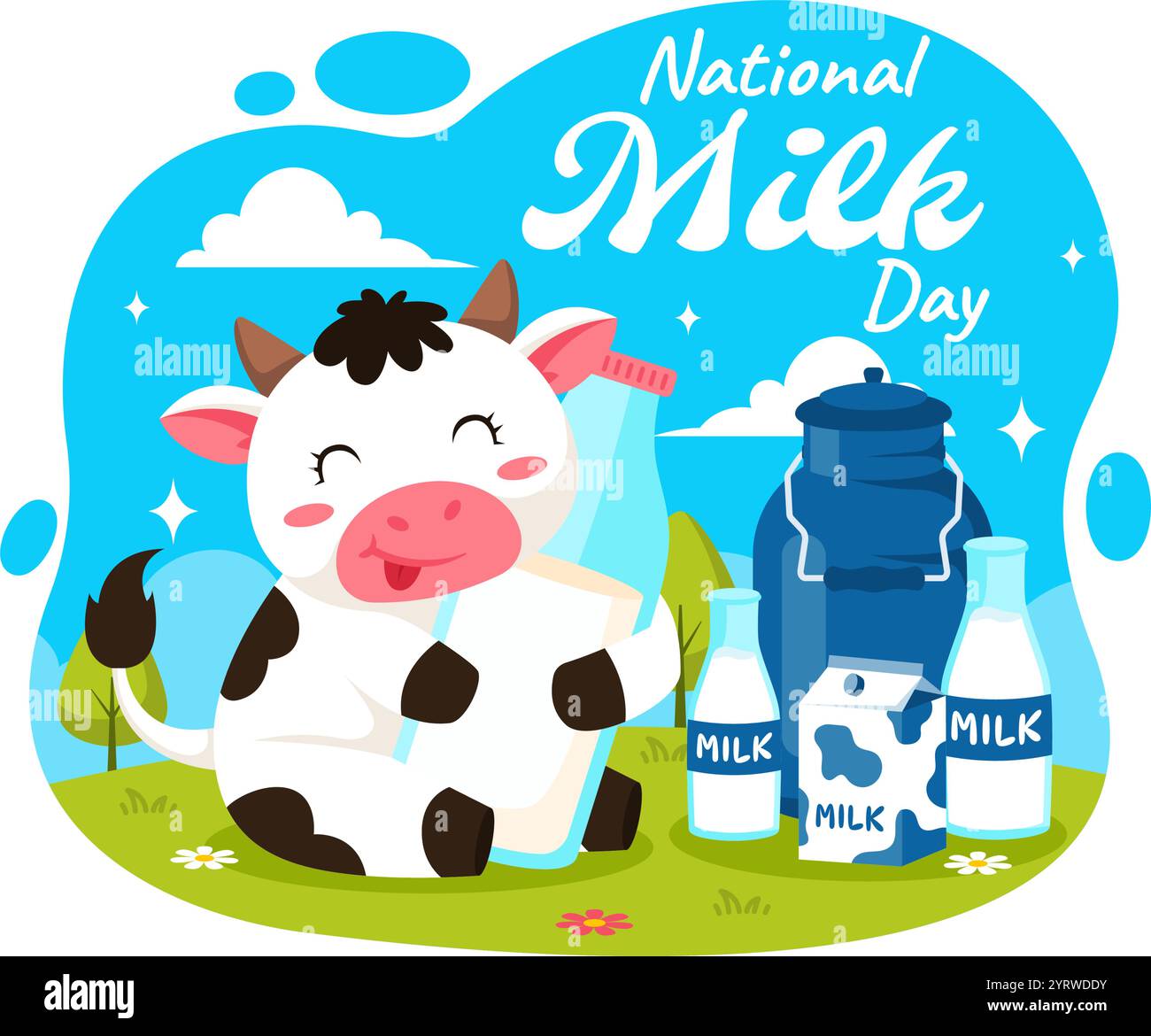 Vector Illustration of National Milk Day Celebration on January 11th ...