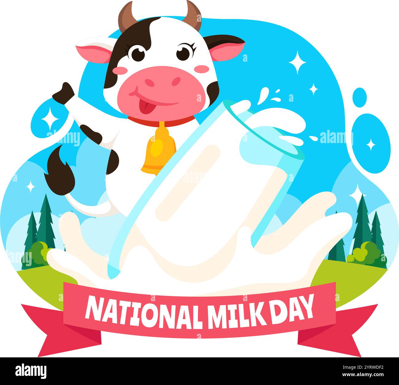 Vector Illustration of National Milk Day Celebration on January 11th ...