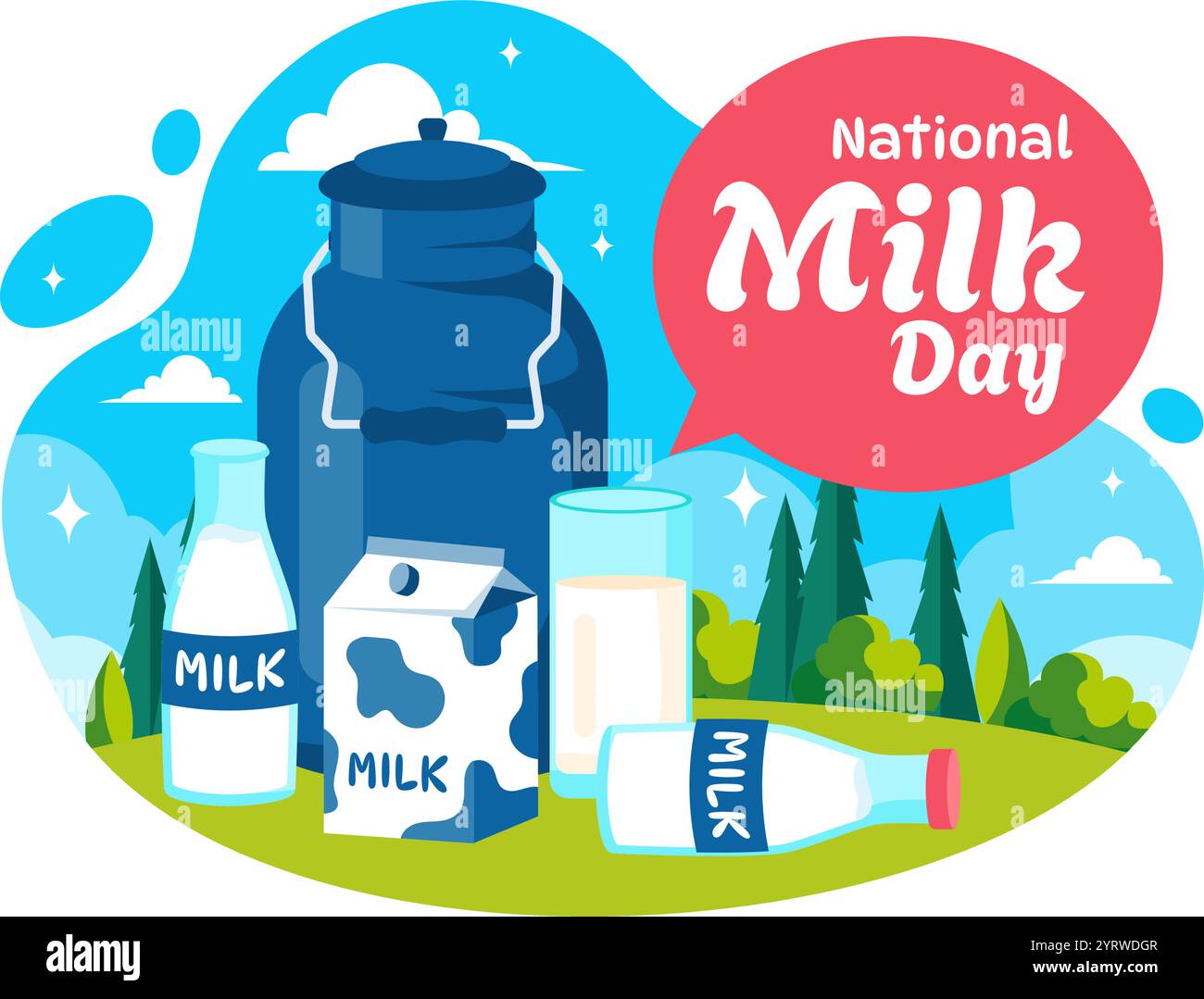 Vector Illustration of National Milk Day Celebration on January 11th ...