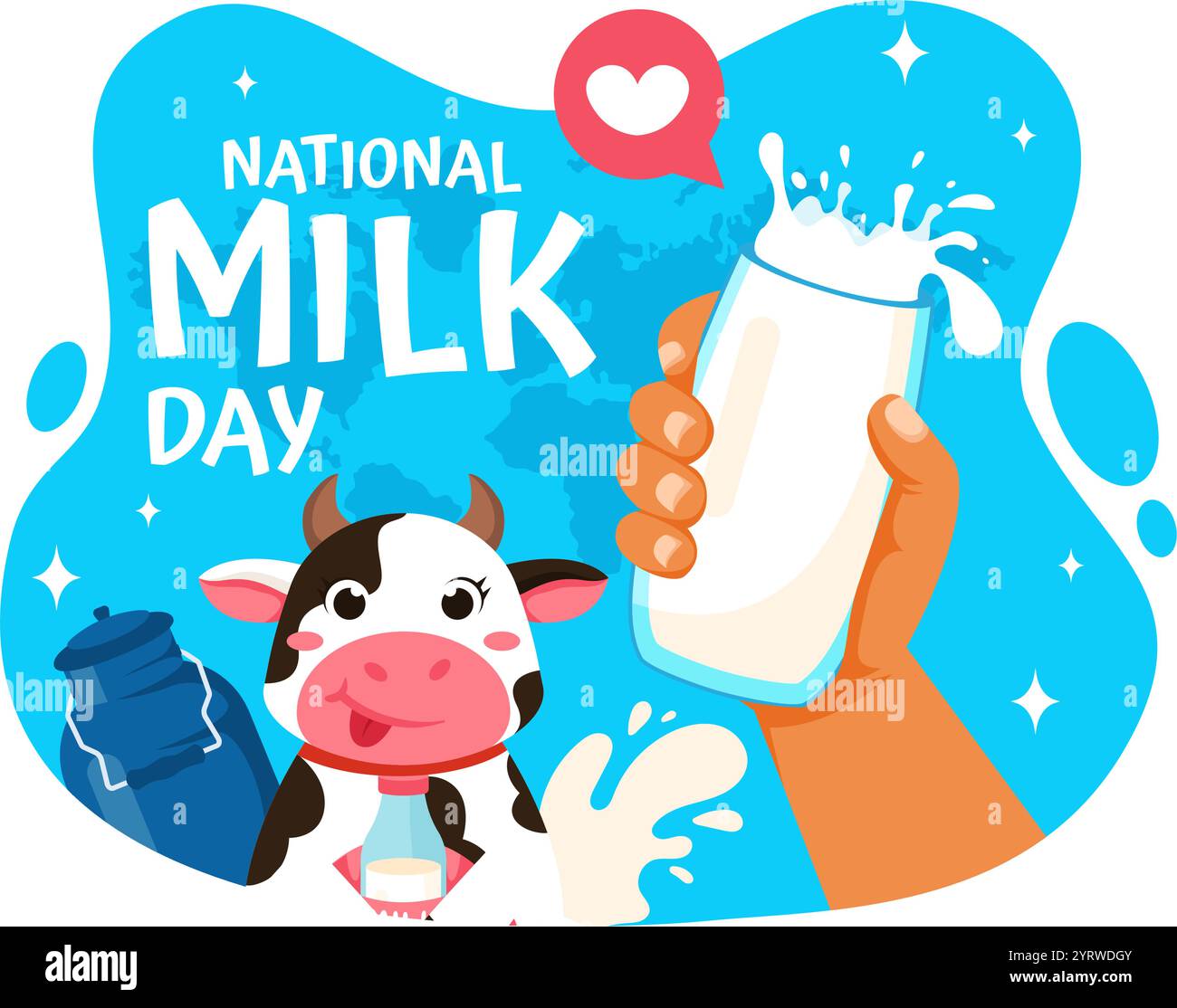 Vector Illustration of National Milk Day Celebration on January 11th ...