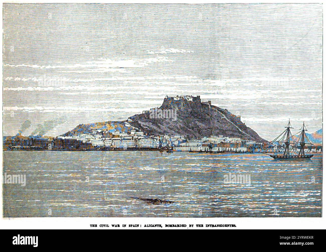 Civil War in Spain - Alicante, bombarded by the Intransigentes - ILN ...