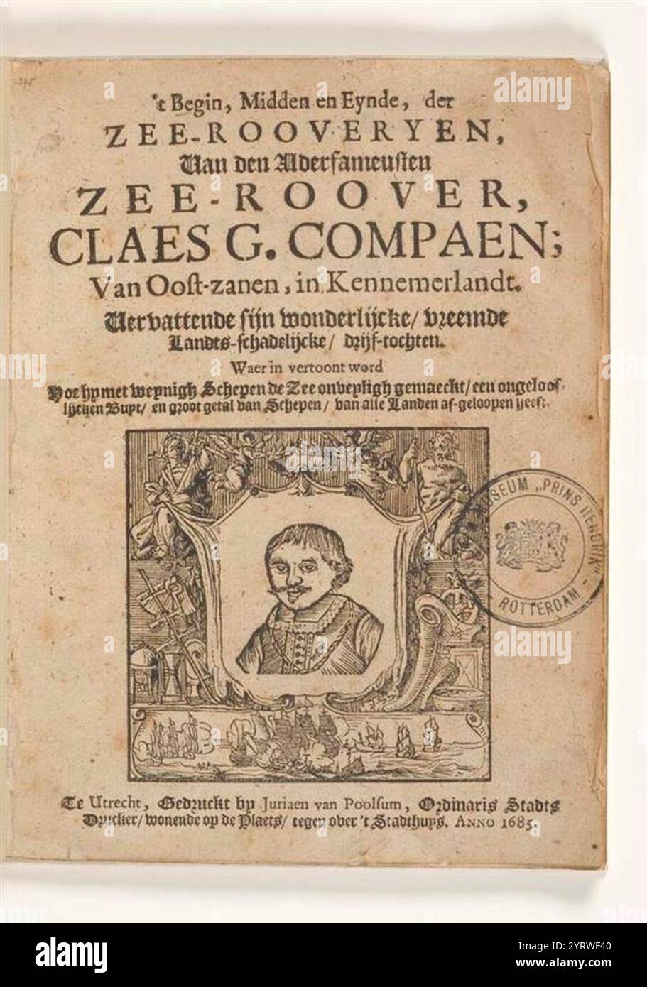 Claes Gerritszoon Compaen (1587-1660) autobiography title page Stock ...