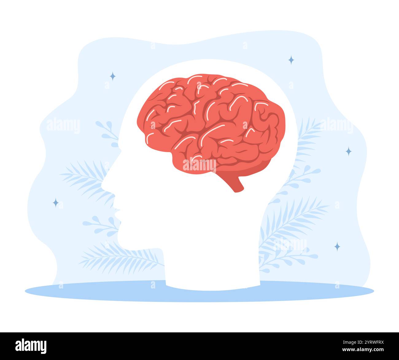 Neurology concept. Human Brain disease diagnostics. Neurological therapy. Vector illustration in ...