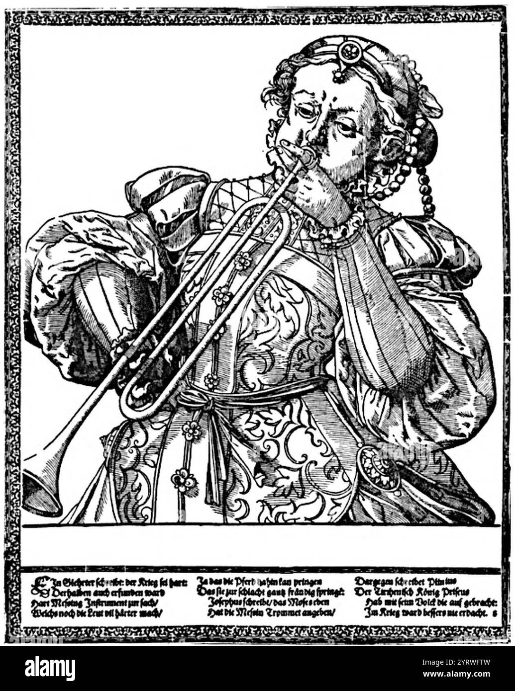 Clarion, by Tobias Stimmer Stock Photo - Alamy