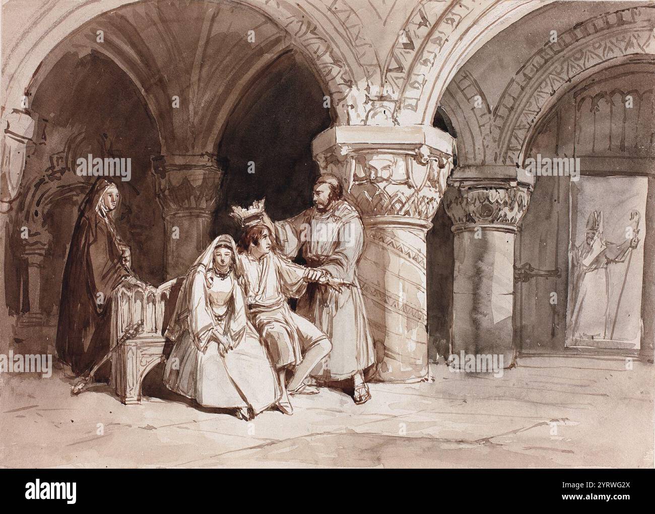 Clarkson Stanfield - Edwy and Elgiva Stock Photo - Alamy