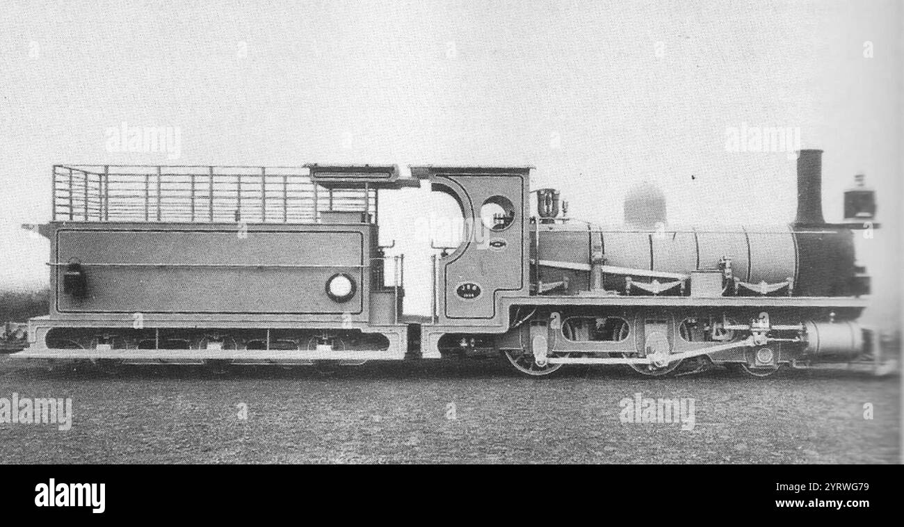 Class EE metre-gauge 2-4-0 steam locomotive with tender which was ...