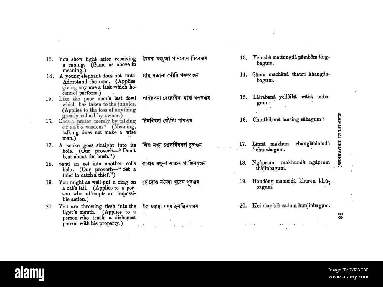 Classical Meitei language proverbs — Literary Manipuri language ...