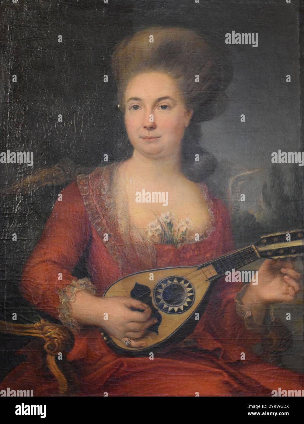 Claude Arnulphy - Portrait de Madame d'Albertas jouant de la mandoline ...