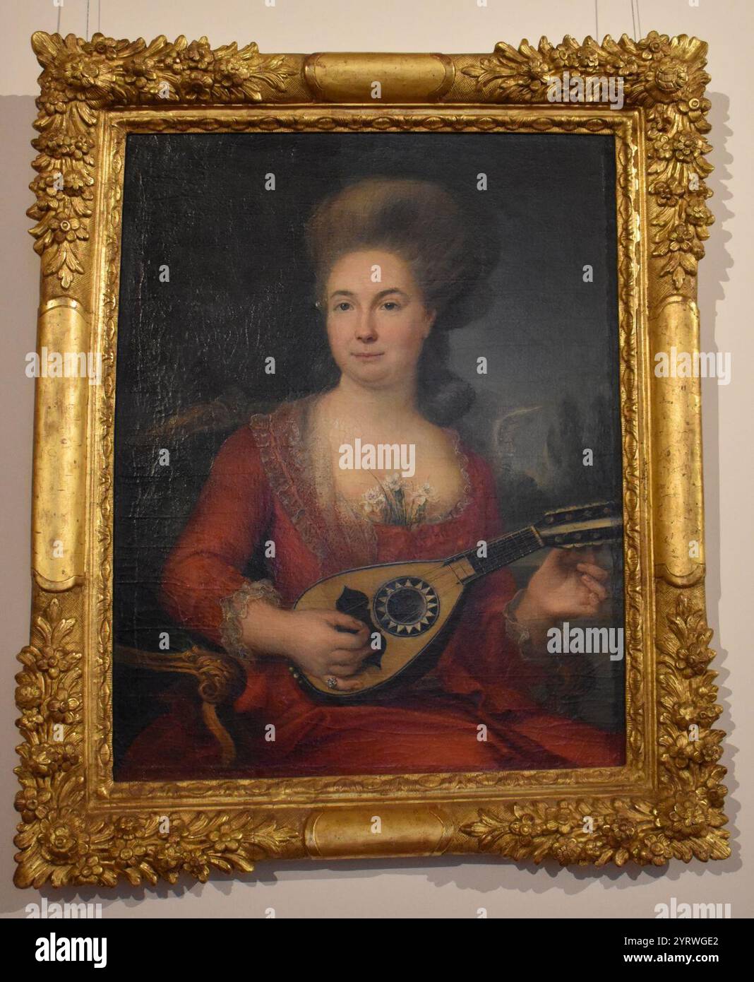 Claude Arnulphy - Portrait de Madame d'Albertas jouant de la mandoline ...