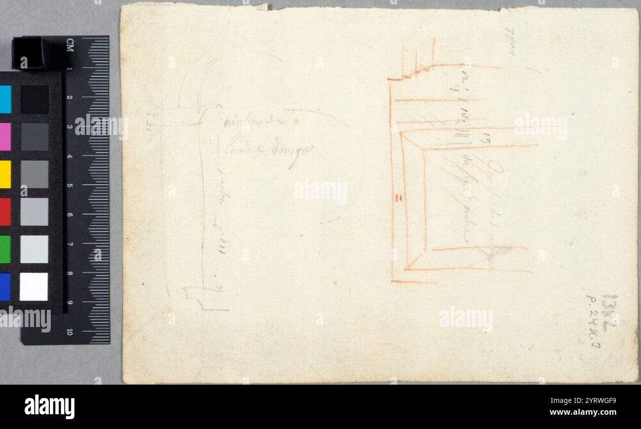 Claude Audran III - Vague Sketches of a Doric Order Niche and an Attic ...