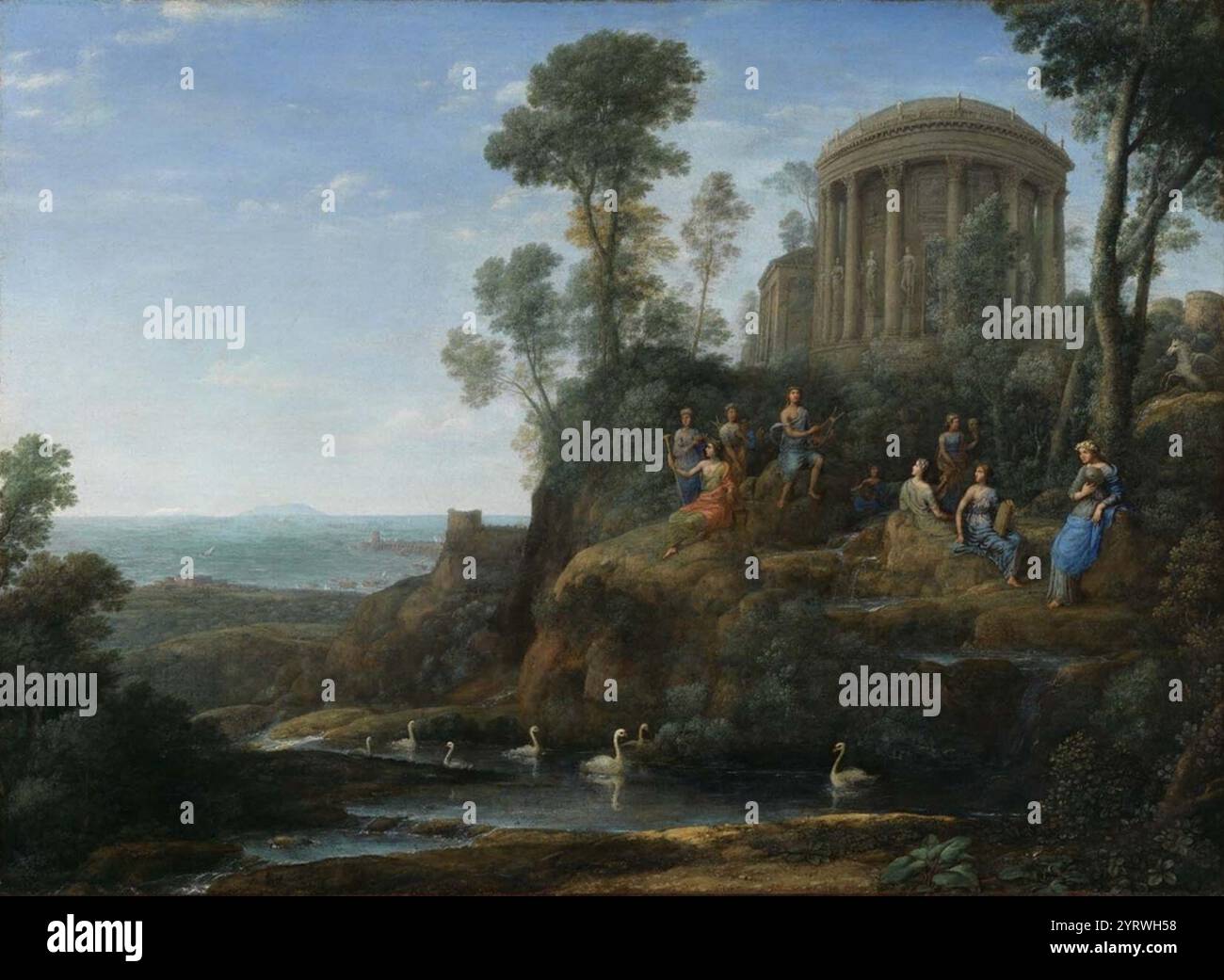 Claude Lorrain Apollo Muses Stock Photo - Alamy