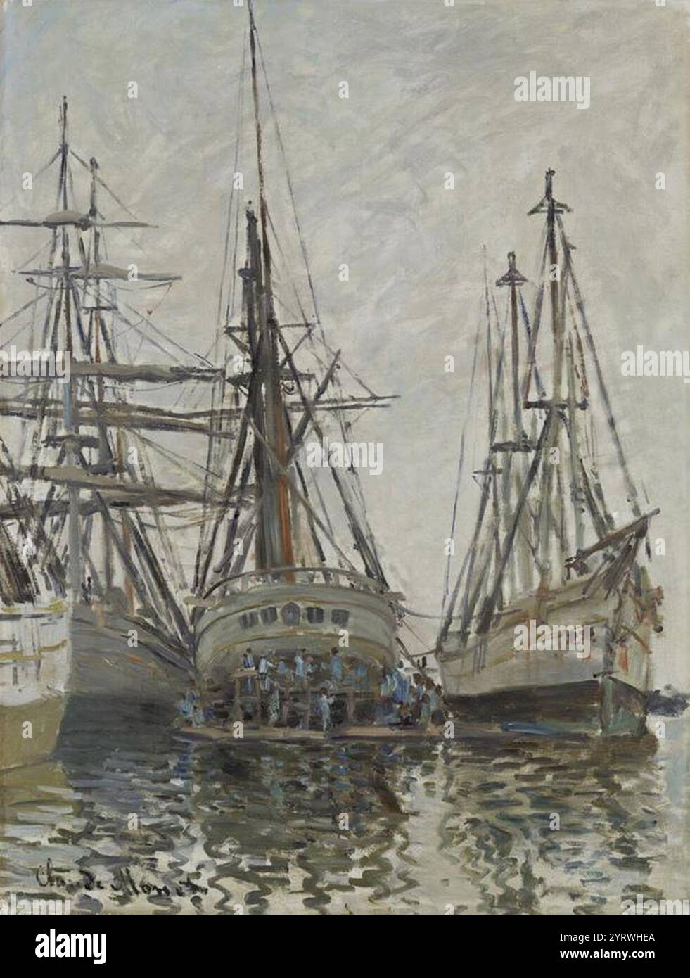 Claude Monet - Boats in a Harbour Stock Photo - Alamy