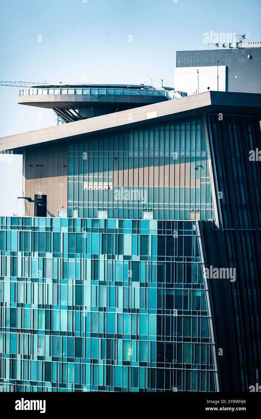 Unique modern skyscraper design in Doha, Qatar Stock Photo - Alamy