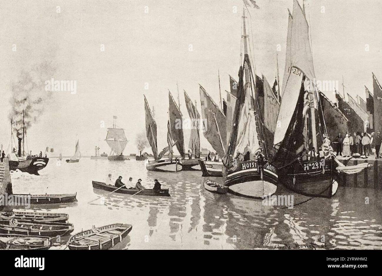 Claude Monet - Le Port de Honfleur (W 77 Stock Photo - Alamy