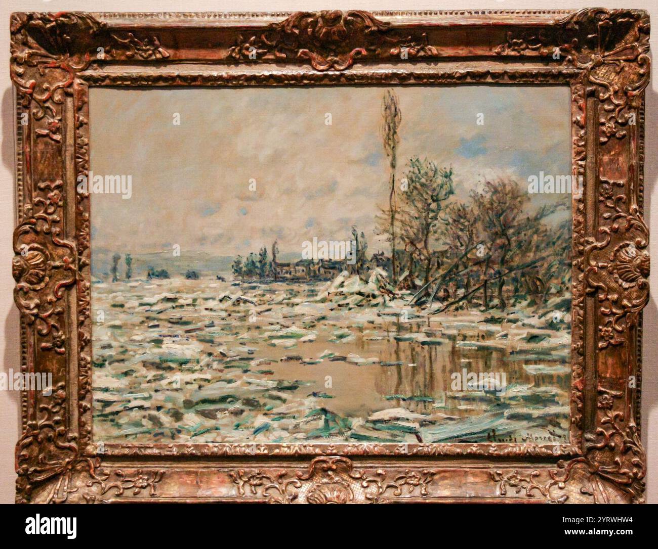 Claude Monet - The Breaking-Up of the Ice - with frame Stock Photo - Alamy