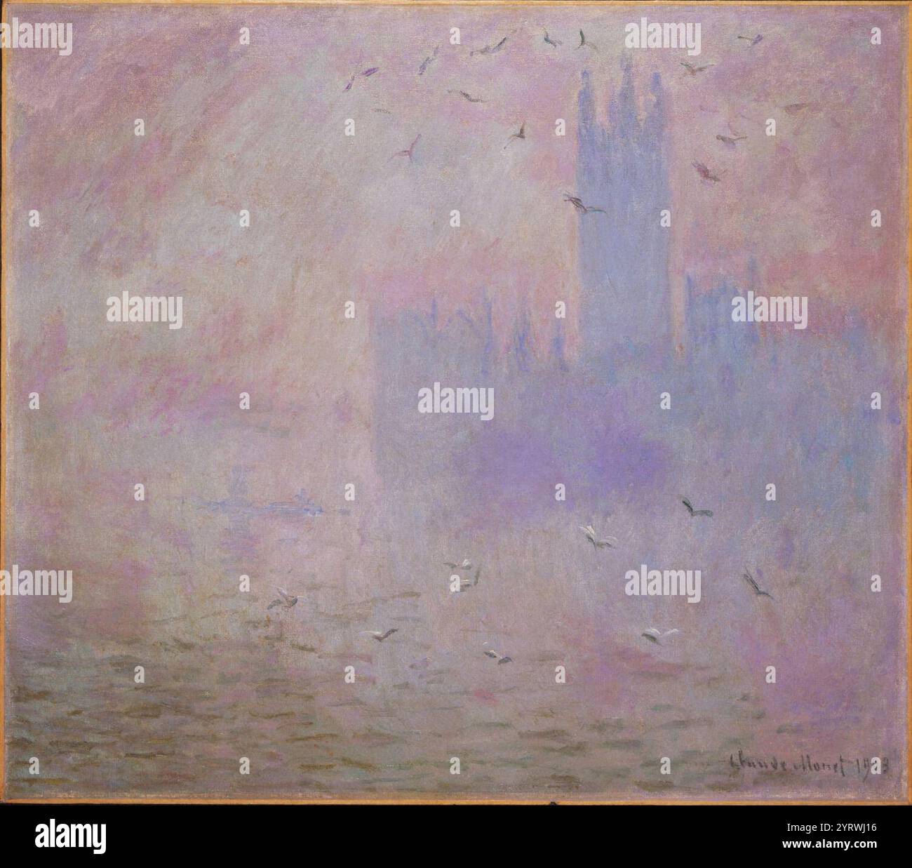 Claude Monet - The Houses of Parliament, Seagulls Stock Photo - Alamy