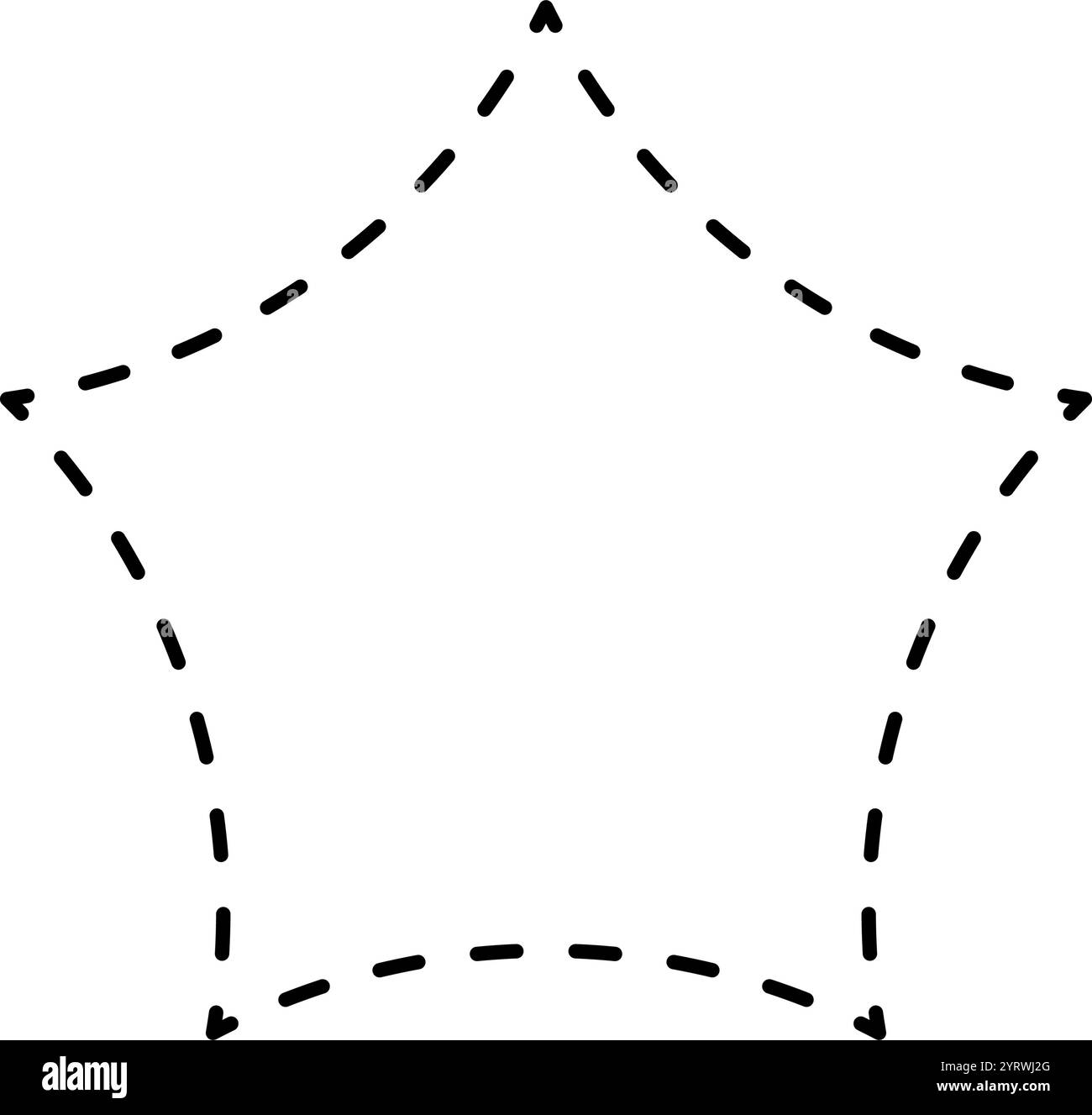 Dotted star shape isolated on white background. Geometric shape with ...