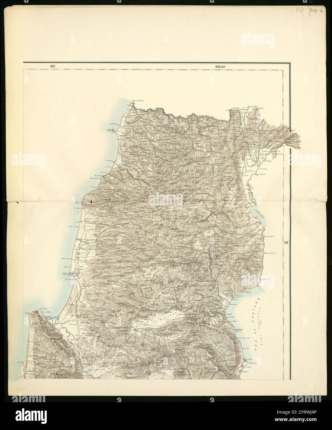 Claude Reignier Conder, Map of Western Palestine from surveys conducted ...