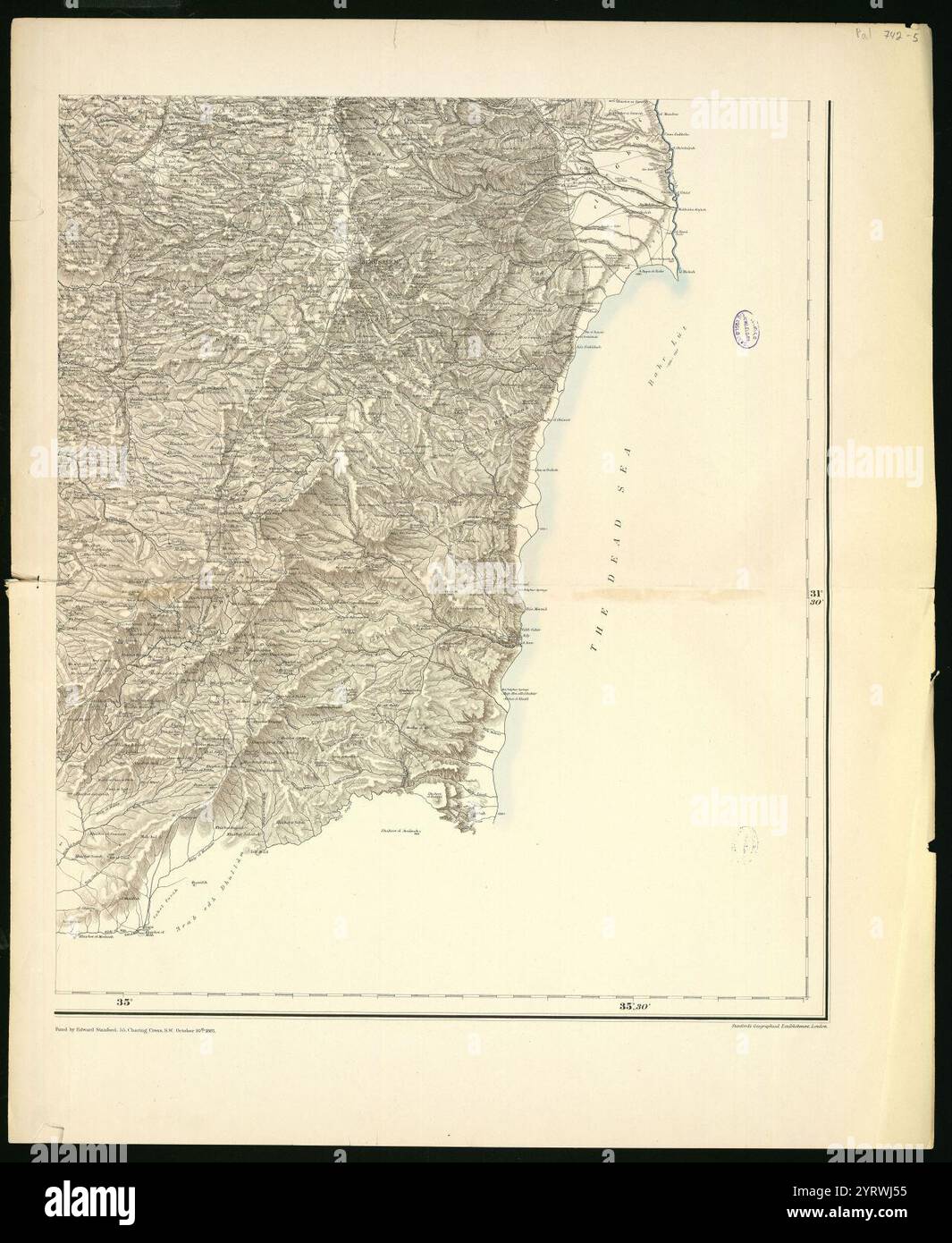 Claude Reignier Conder, Map of Western Palestine from surveys conducted ...