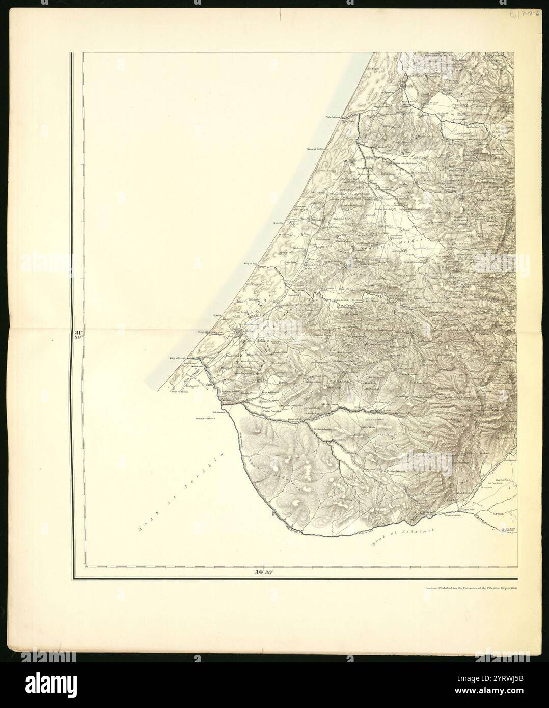 Claude Reignier Conder, Map of Western Palestine from surveys conducted ...