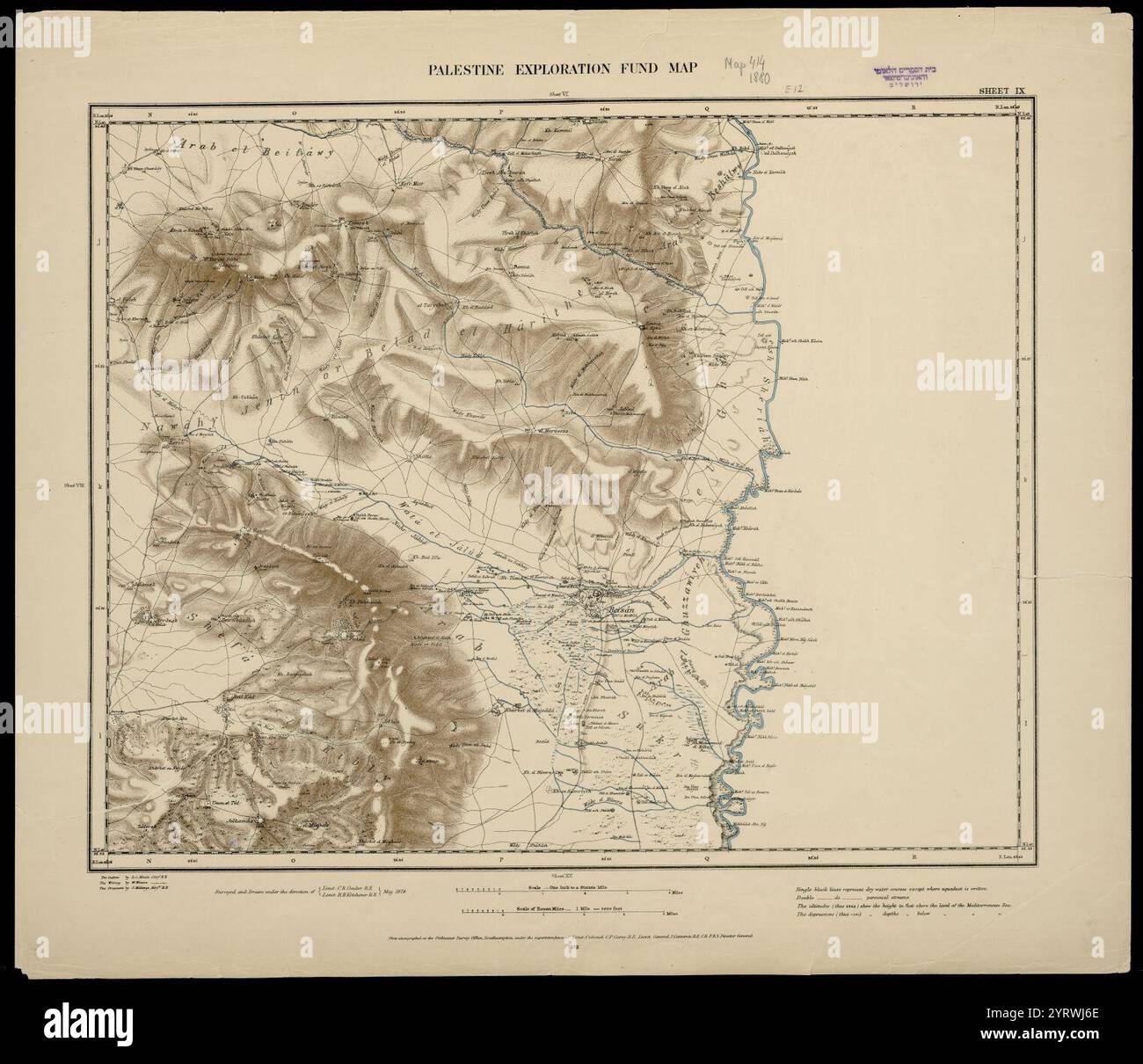 Claude Reignier Conder, Map of Western Palestine in 26 sheets from the ...