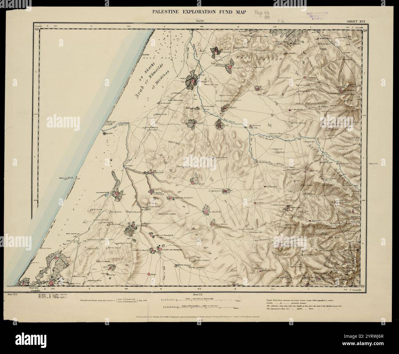 Claude Reignier Conder, Map of Western Palestine in 26 sheets from the ...
