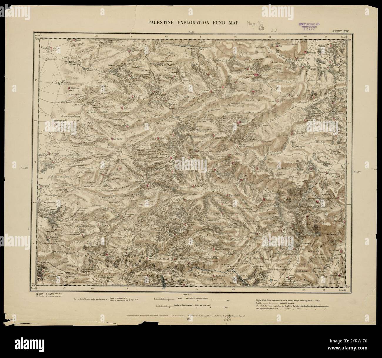 Claude Reignier Conder, Map of Western Palestine in 26 sheets from the ...