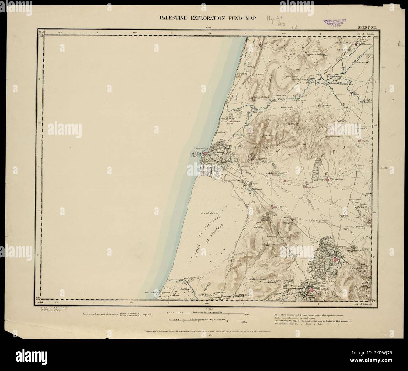 Claude Reignier Conder, Map of Western Palestine in 26 sheets from the ...